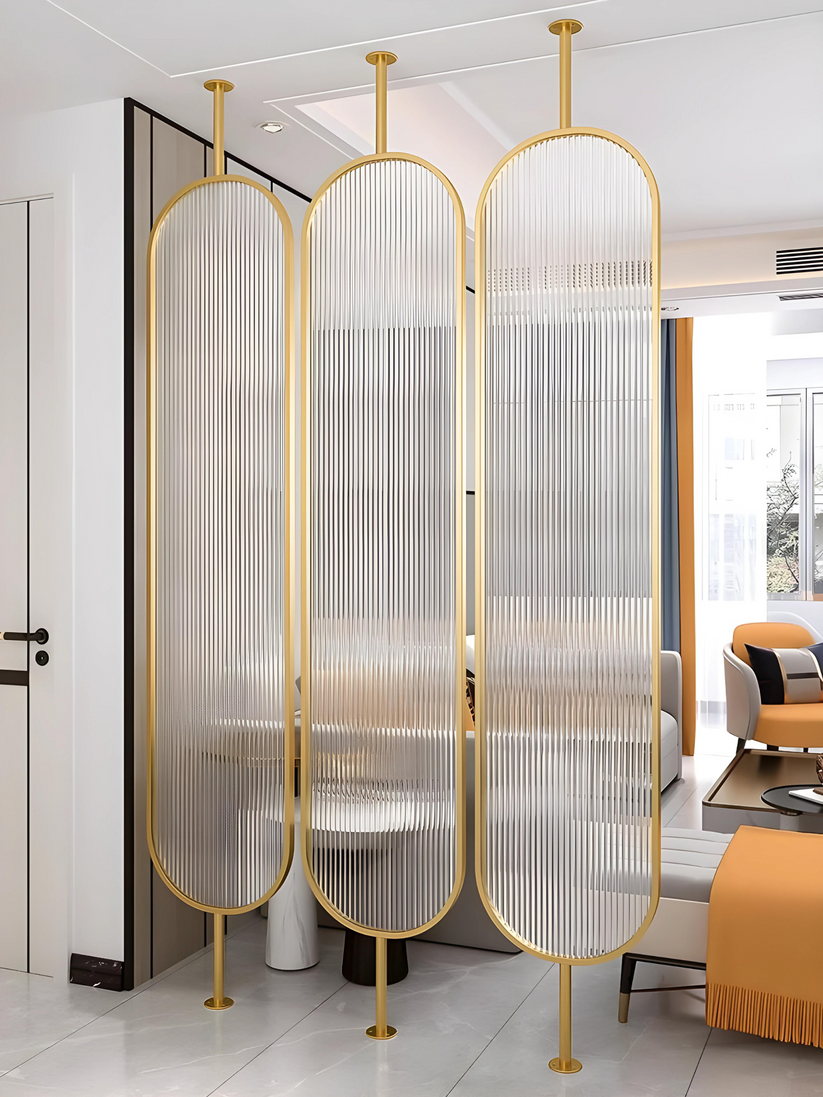 ECLAT Metal Glass Privacy Screen | Room Divider