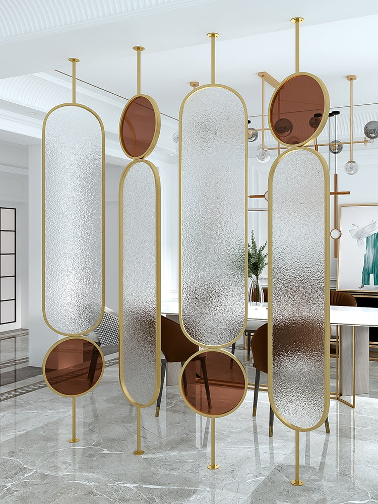 ELYSIAN Metal Glass Privacy Screen | Room Divider