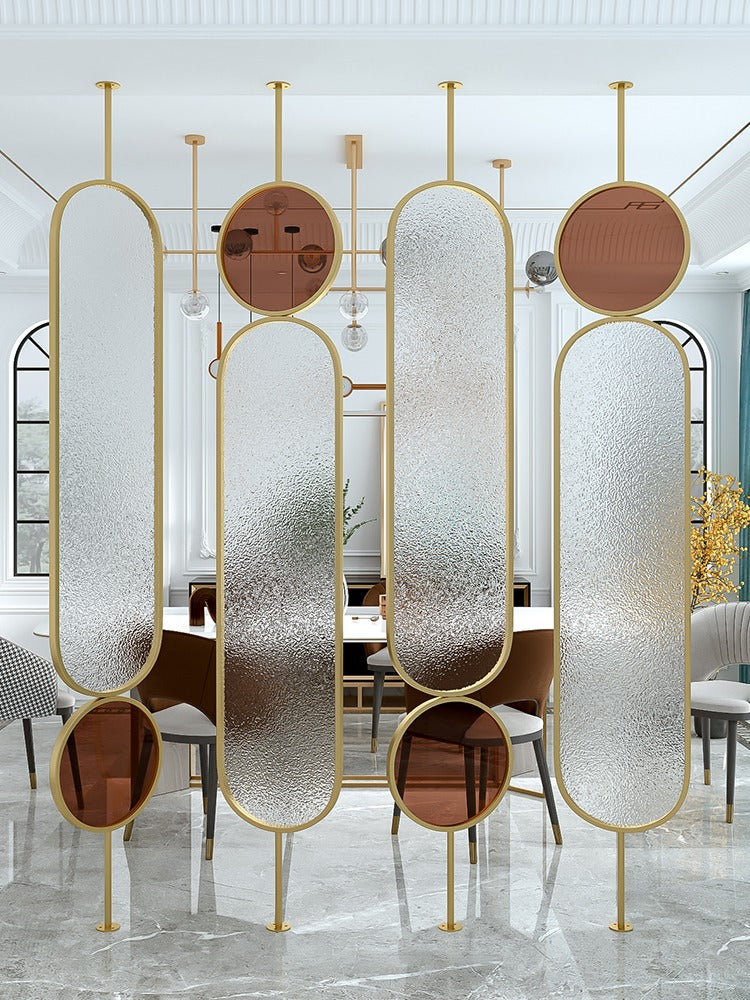 ELYSIAN Metal Glass Privacy Screen | Room Divider